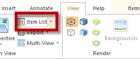 Positioning Annotated Items via the Item List – Fusion